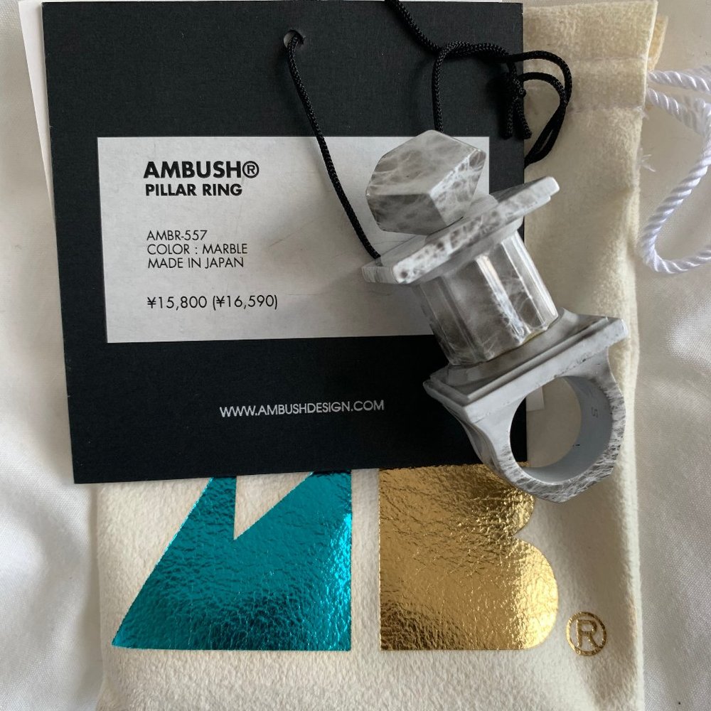 Ambush Pillar Marble Enamel Ring S - Gem